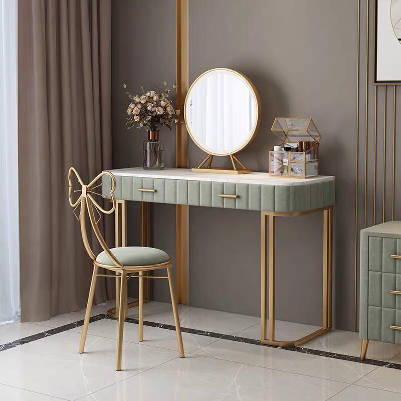 (4 Colors) Nordic Style Marble Dressing Table /Study Table, Furniture ...