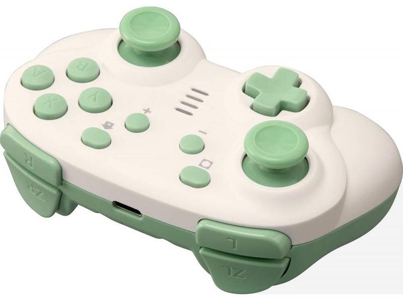 (全新) Switch Gyro Controller Mini 體感 輕巧 無線手掣 (日本CYBER, 白 x 粉綠) - 同時支援 ...