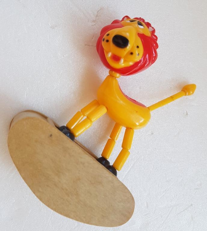 Art Décor, a Lion Rocker Push Puppet, 1970's Colourful Figurine ...