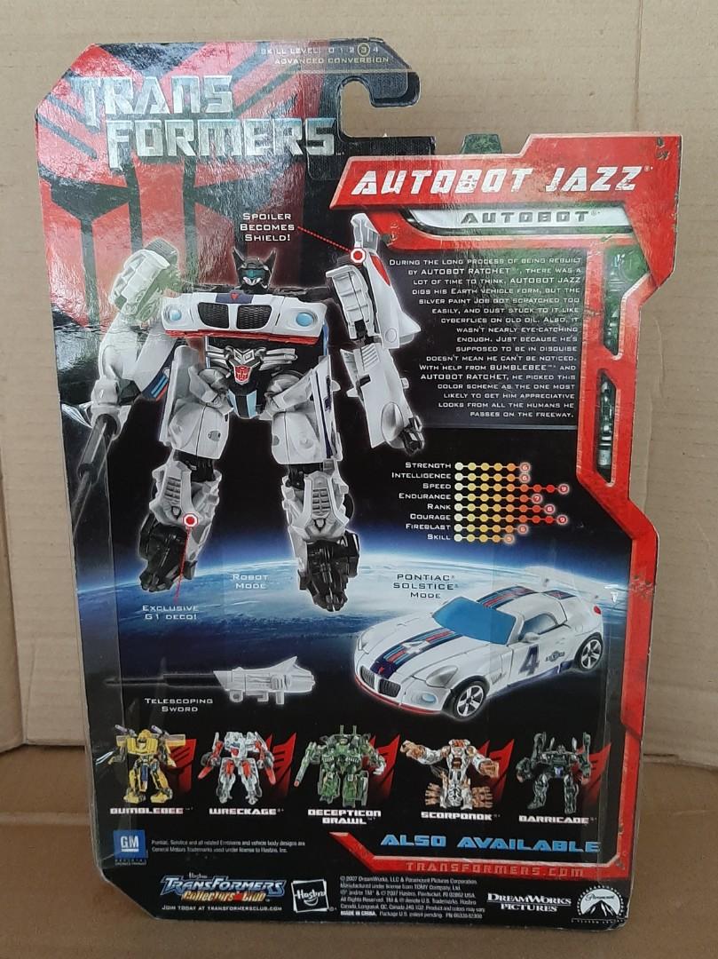 Autobot Jazz G1 Hasbro Transformers Movie Figure, Hobbies & Toys, Toys ...