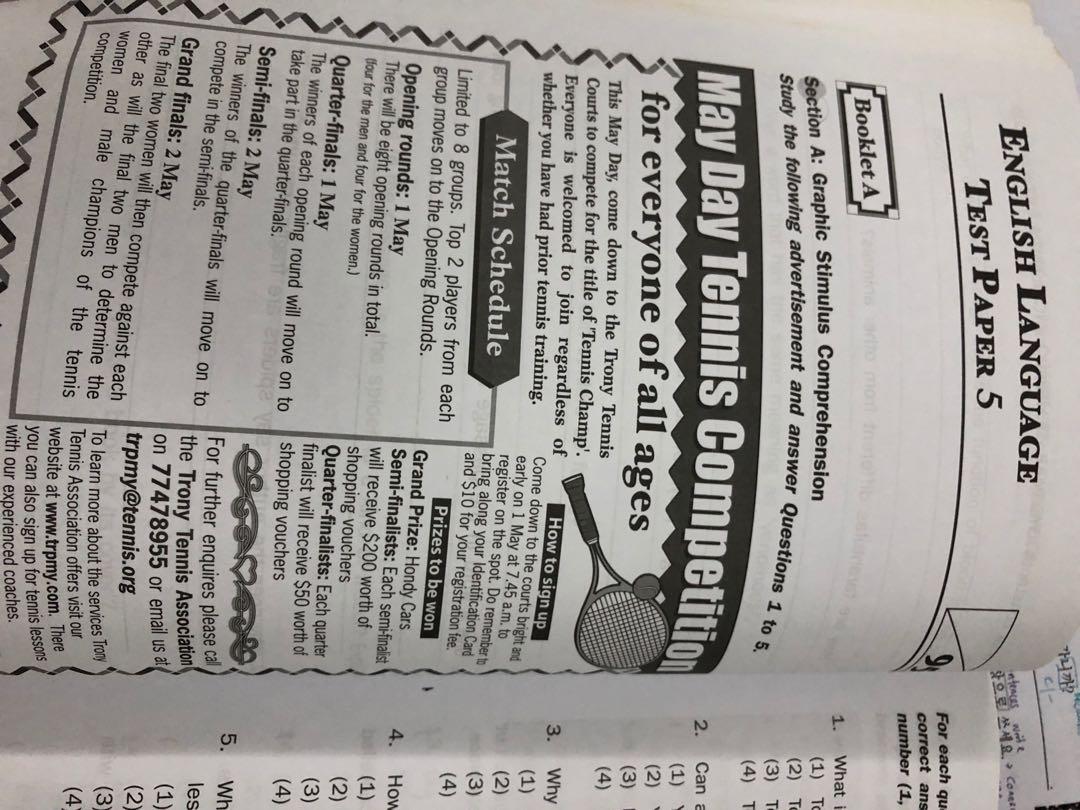 Casco PSLE ENGLISH LANGUAGE PAPER 2, Hobbies & Toys, Books & Magazines ...