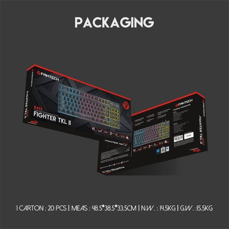 Fantech K613 Fighter TKL II PRO Gaming Membrane Keyboard, Computers & Tech, Parts & Accessories ...