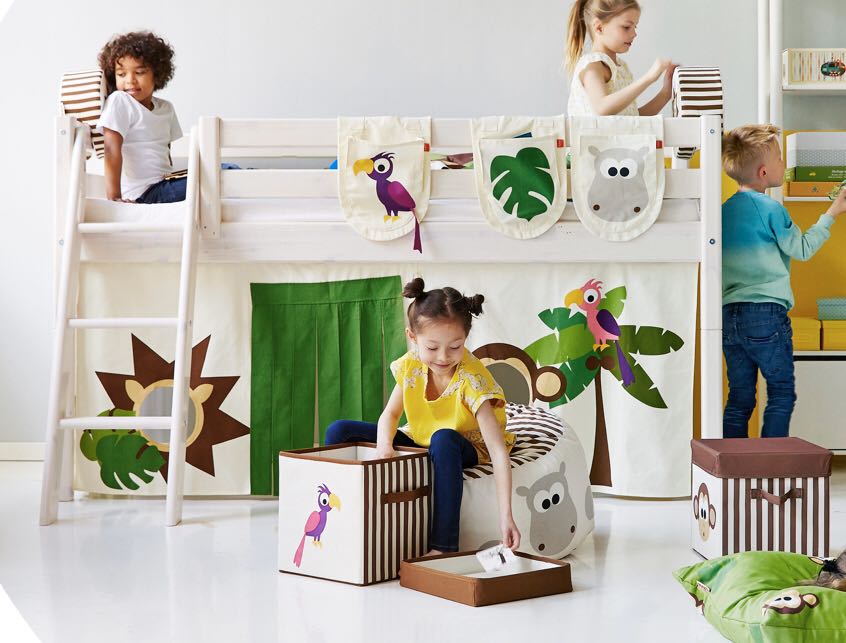 Flexa Slanted Ladder Loft Bed, Furniture & Home Living, Furniture, Bed ...