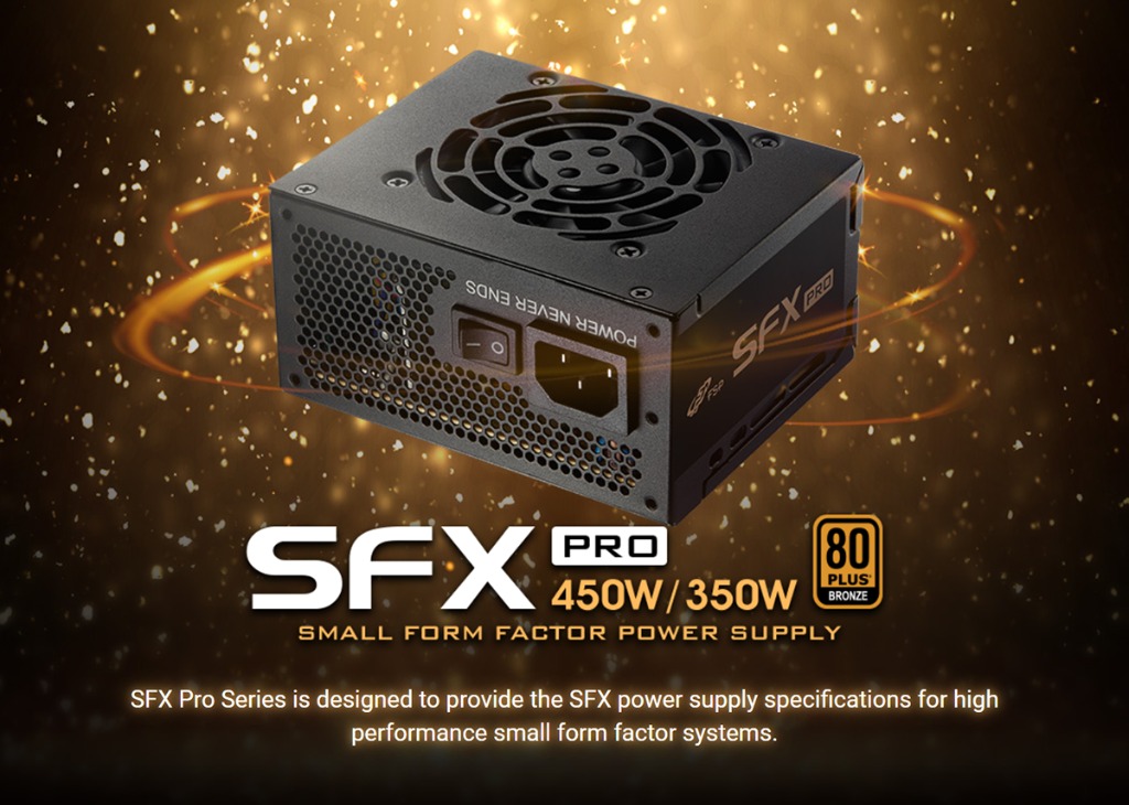 FSP SFX Pro 450W 80+ Bronze Small Form Factor Power Supply Unit ...