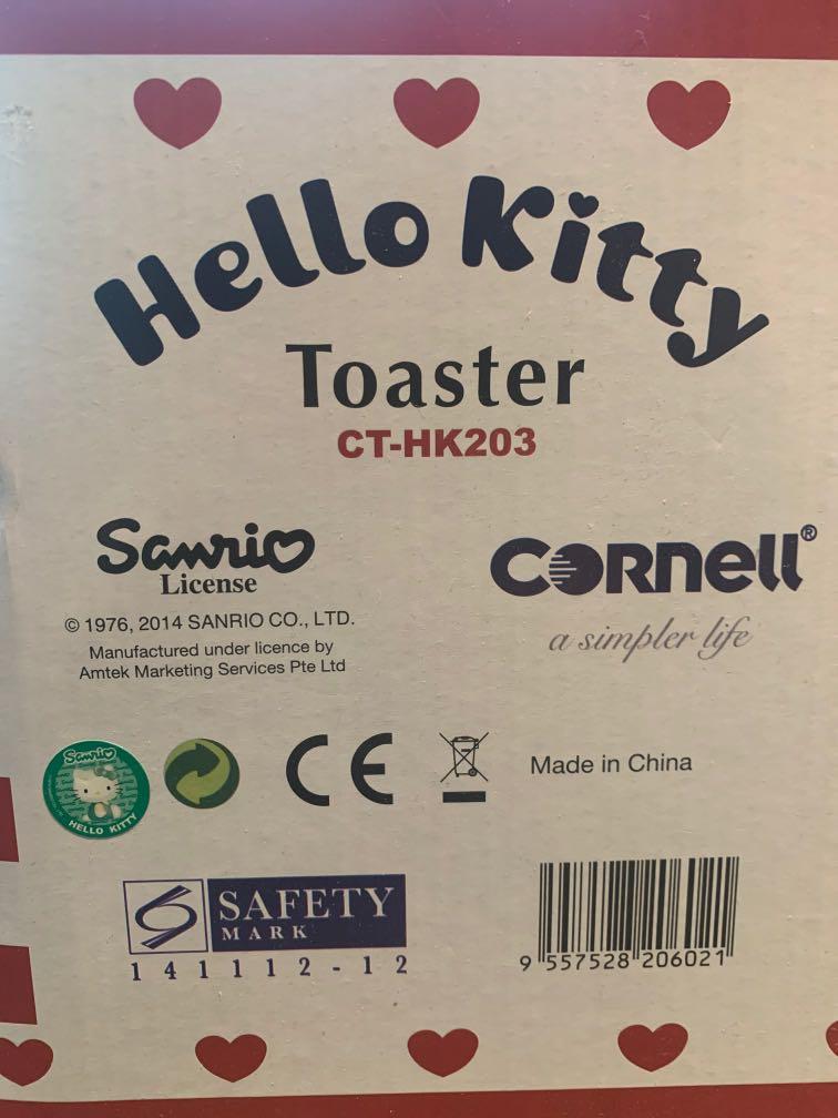 Hello Kitty Cornell Toaster CT-HK203, TV & Home Appliances, Kitchen Appliances, Ovens & Toasters ...