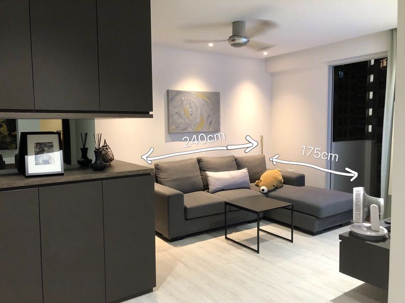 L shape sofa from courts, Furniture & Home Living, Furniture, Sofas on ...