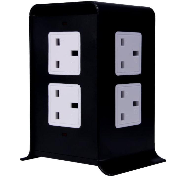 New 2 Meter Vertical Power Strip Multi-sockets 8 Outlets and 4 USB ...