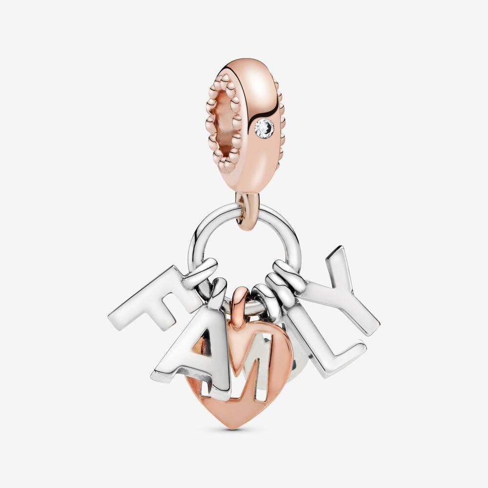 Pandora -FAMILY Letters Dangle Charm, Women's Fashion, Jewelry ...