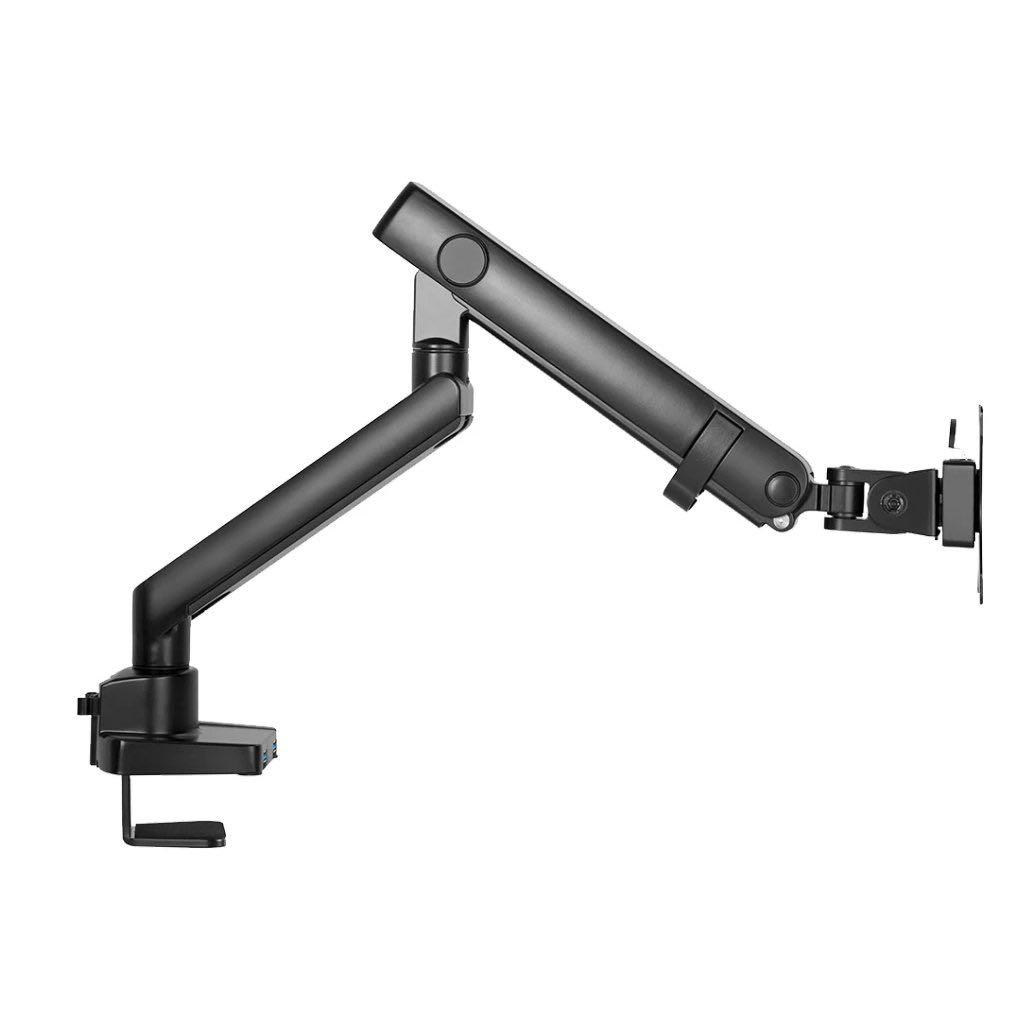 Prism+ Arc Stealth Single Monitor Arm with 2 USB Ports, Computers ...