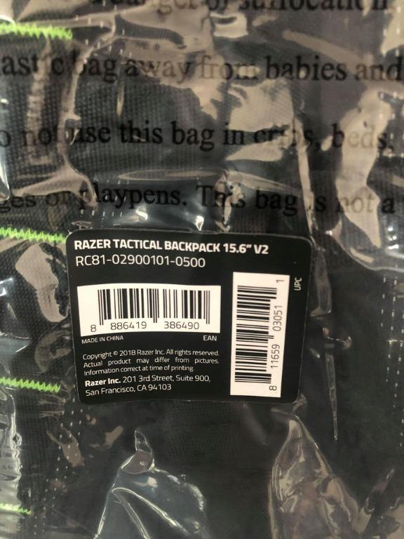 Razer Tactical 15.6" backpack v2, Men's Fashion, Bags, Backpacks on ...