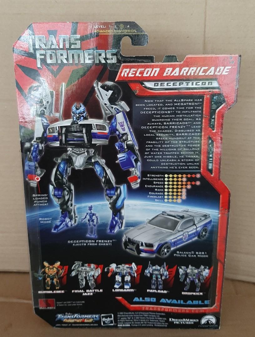 Recon Barricade Transformers Decepticon Hasbro, Hobbies & Toys, Toys ...