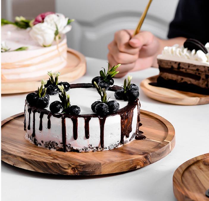 Rotating / Turning Plate For Cake Baking / Serving Plate with Glass Lid ...