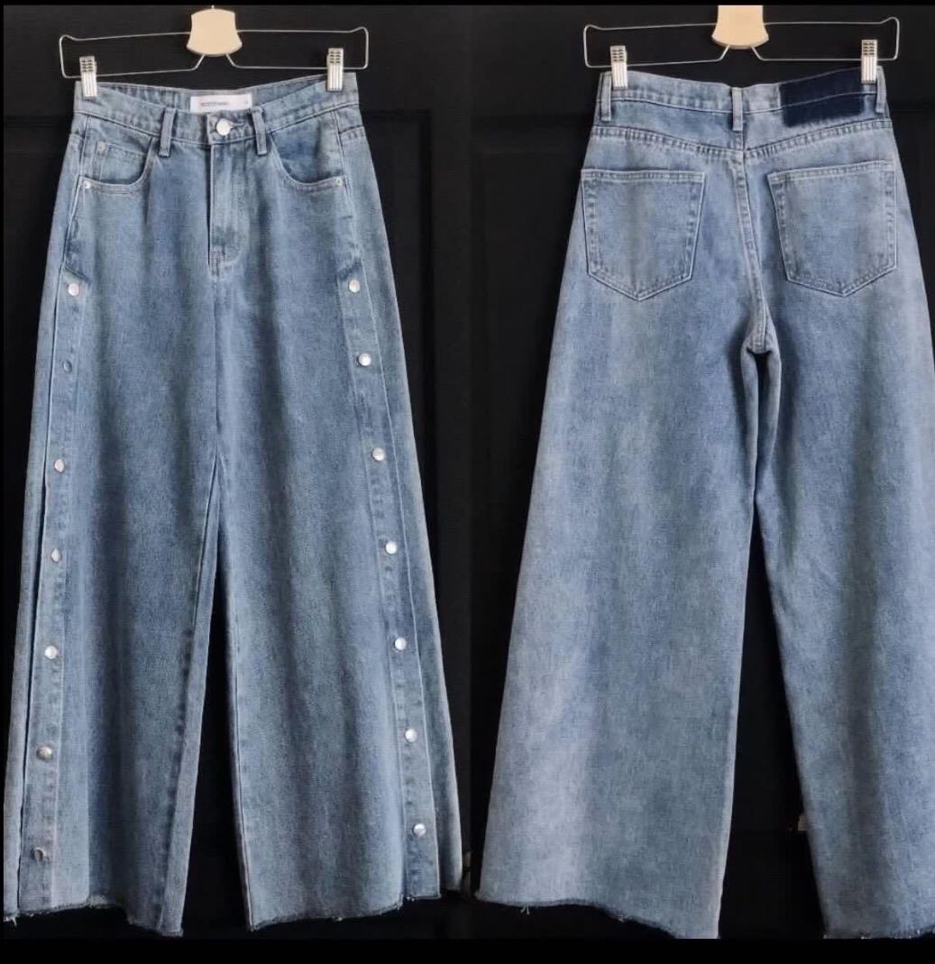 Zelda side button jeans, Women's Fashion, Clothes, Pants, Jeans ...