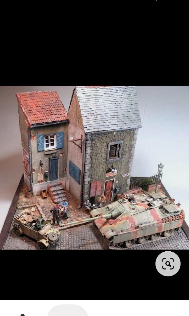 1/35 scale Rare Verlinden German old city WW2 - Miniature buildings for ...
