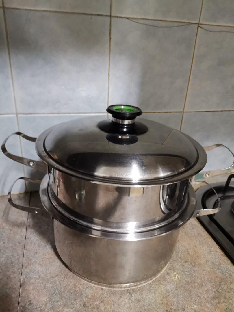 Amc 24cm Pot plus steamer with divider nets, Furniture & Home Living ...