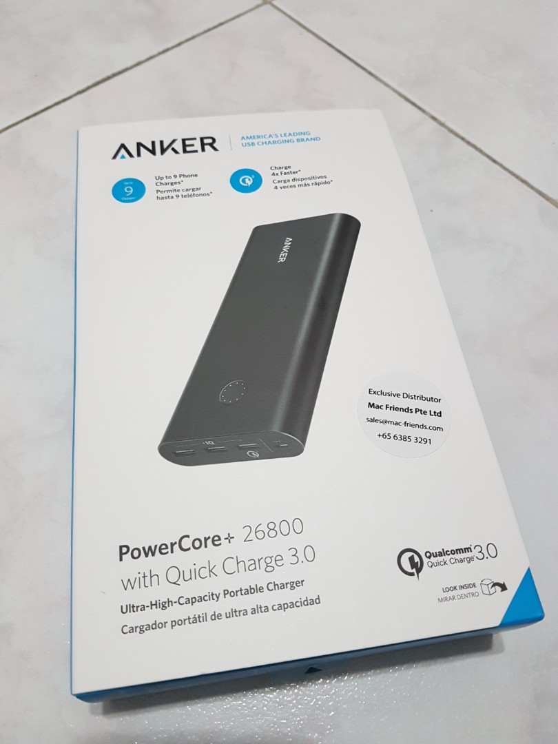 ANKER PowerCore+ 26800 Power Delivery, Mobile Phones & Gadgets, Mobile ...