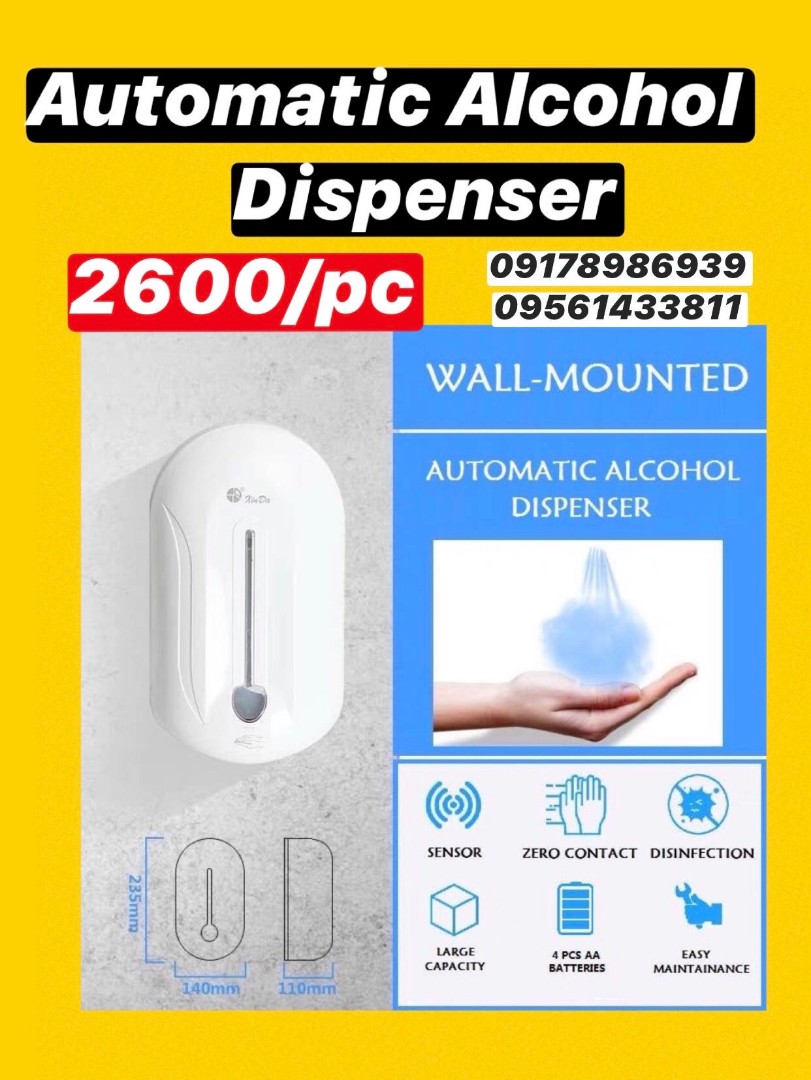 Automatic Alcohol Dispenser, Furniture & Home Living, Cleaning ...