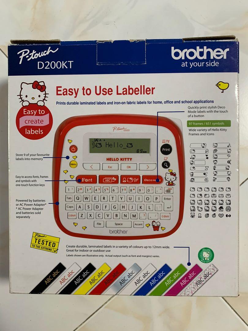 Brother P-Touch D200KT Hello Kitty Label Printer, Hobbies & Toys ...