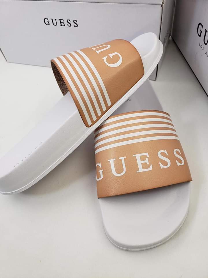 Guess Slides, Women's Fashion, Footwear, Slippers and slides on Carousell