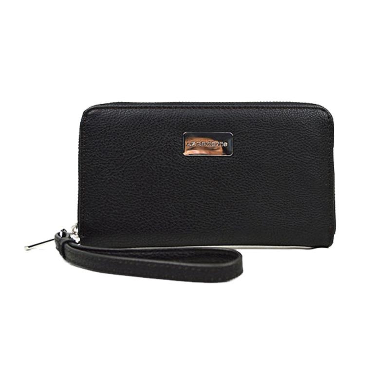 LIZ CLAIBORNE Erica Zip-Around Wallet (Black Velvet), Women's Fashion ...