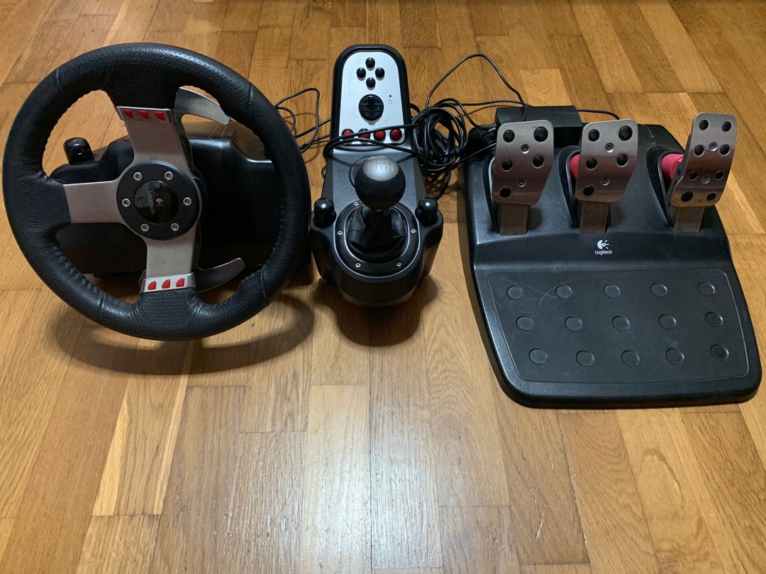 Logitech G27 steering wheel set, Video Gaming, Gaming Accessories ...
