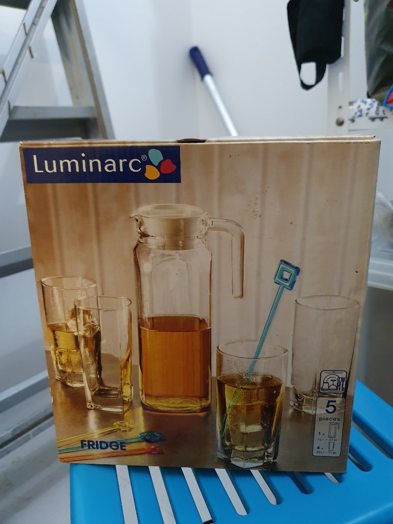 Luminarc Glass and Bottle set, Furniture & Home Living, Kitchenware ...