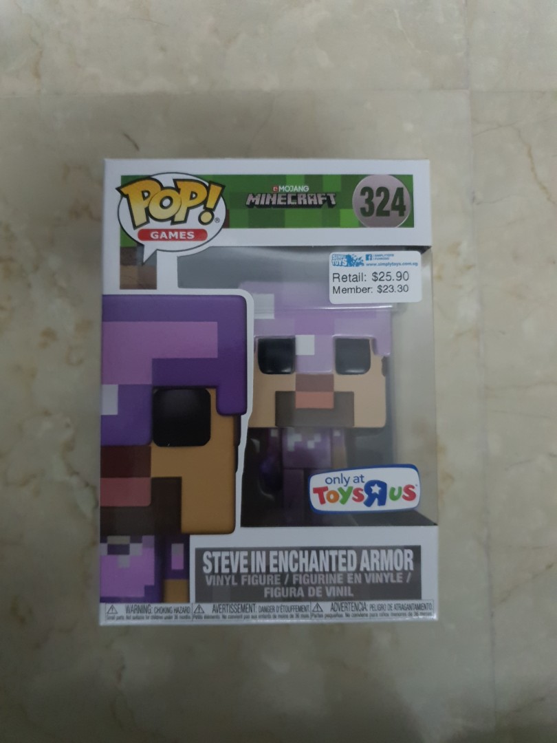 Funko: Minecraft Steve in Enchanted Armor, Hobbies & Toys, Toys & Games ...