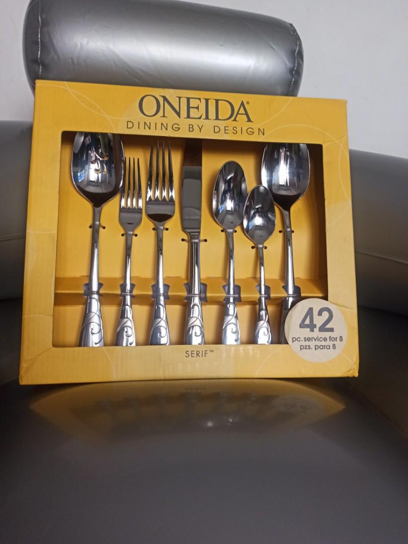 Oneida "Serif" Cutlery Set, Furniture & Home Living, Kitchenware ...