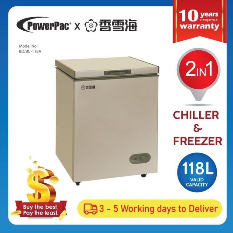 POWERPAC X SNOWSEA 118L CHEST FREEZER CFC FREE, CHILLER & FREEZER ...