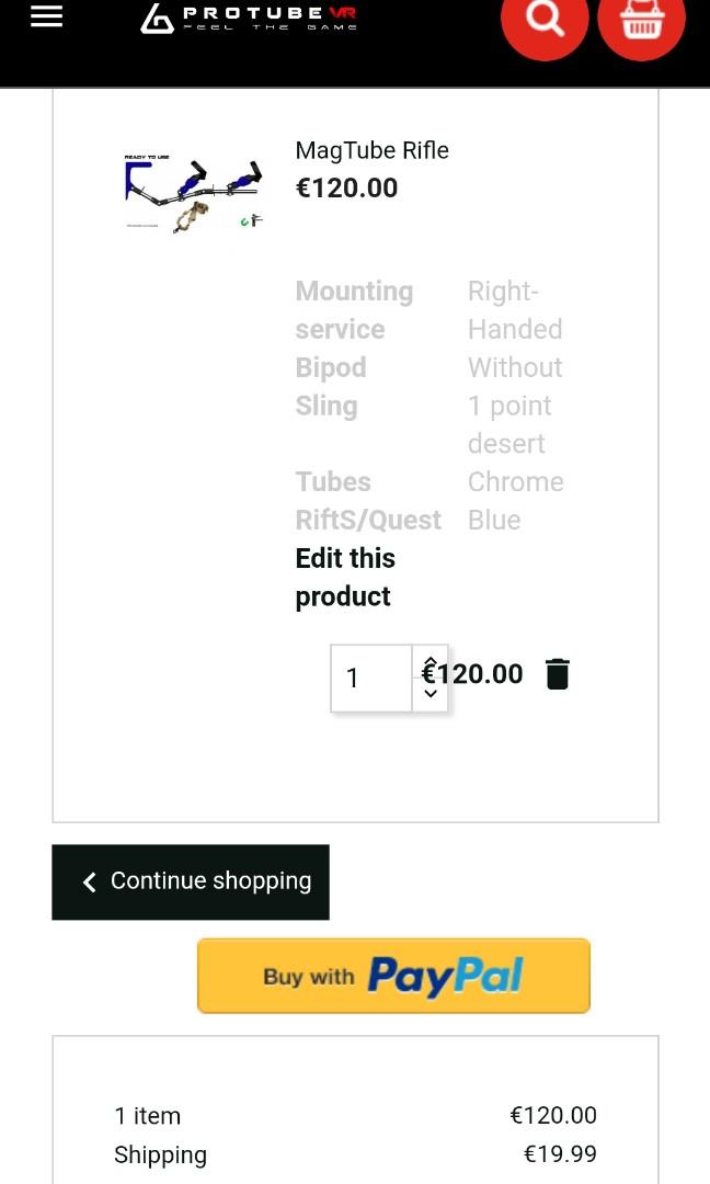 Protube VR Magtube magnetic gun stock for Oculus Quest / Rift ...