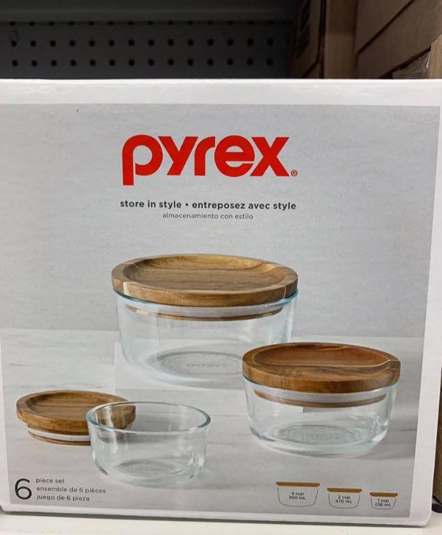PYREX 6pc Set Wood 2,600, Furniture & Home Living, Home Improvement ...