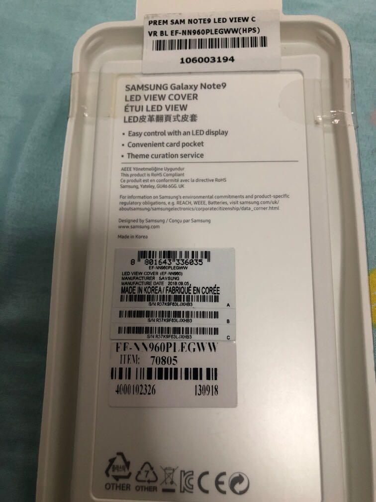 Samsung Note 9 LED View Cover, Mobile Phones & Gadgets, Mobile & Gadget ...