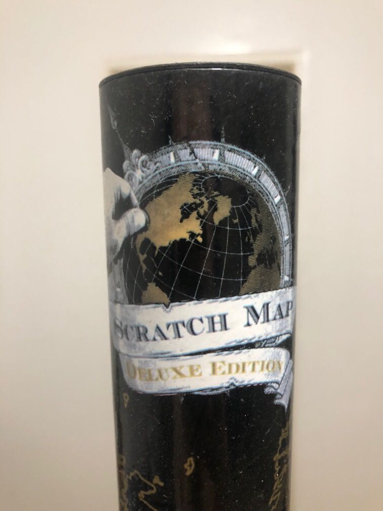 Scratch Map Deluxe Edition World Map, Hobbies & Toys, Travel, Travel ...