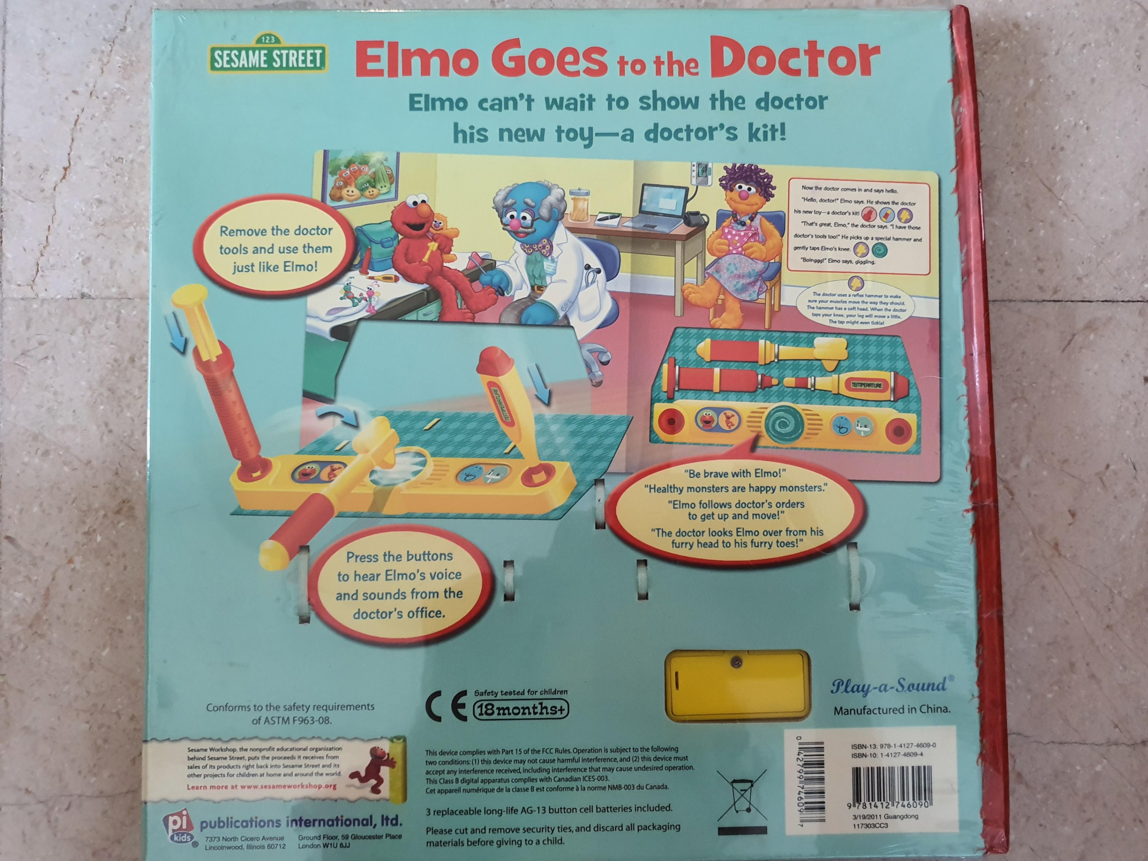 Sesame Street Elmo Goes to Doctor Sound Book, Hobbies & Toys, Books ...