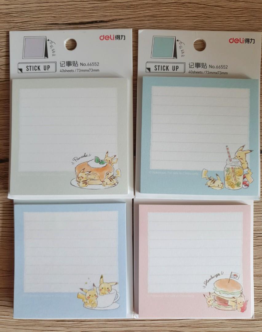 [S]Pikachu post it/sticky notes (series 1), Hobbies & Toys, Stationery ...