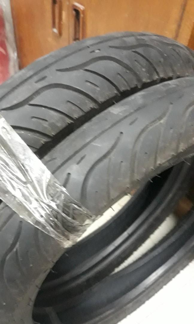 stock tire front & rear(honda beat V2), Motorbikes, Motorbike Parts ...