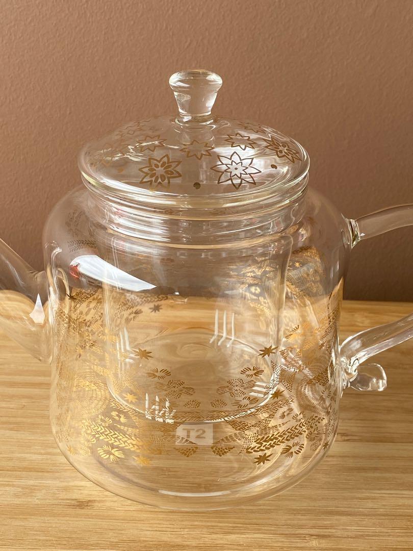 T2 Borosilicate Glass Teapot petal forest, Furniture & Home Living ...