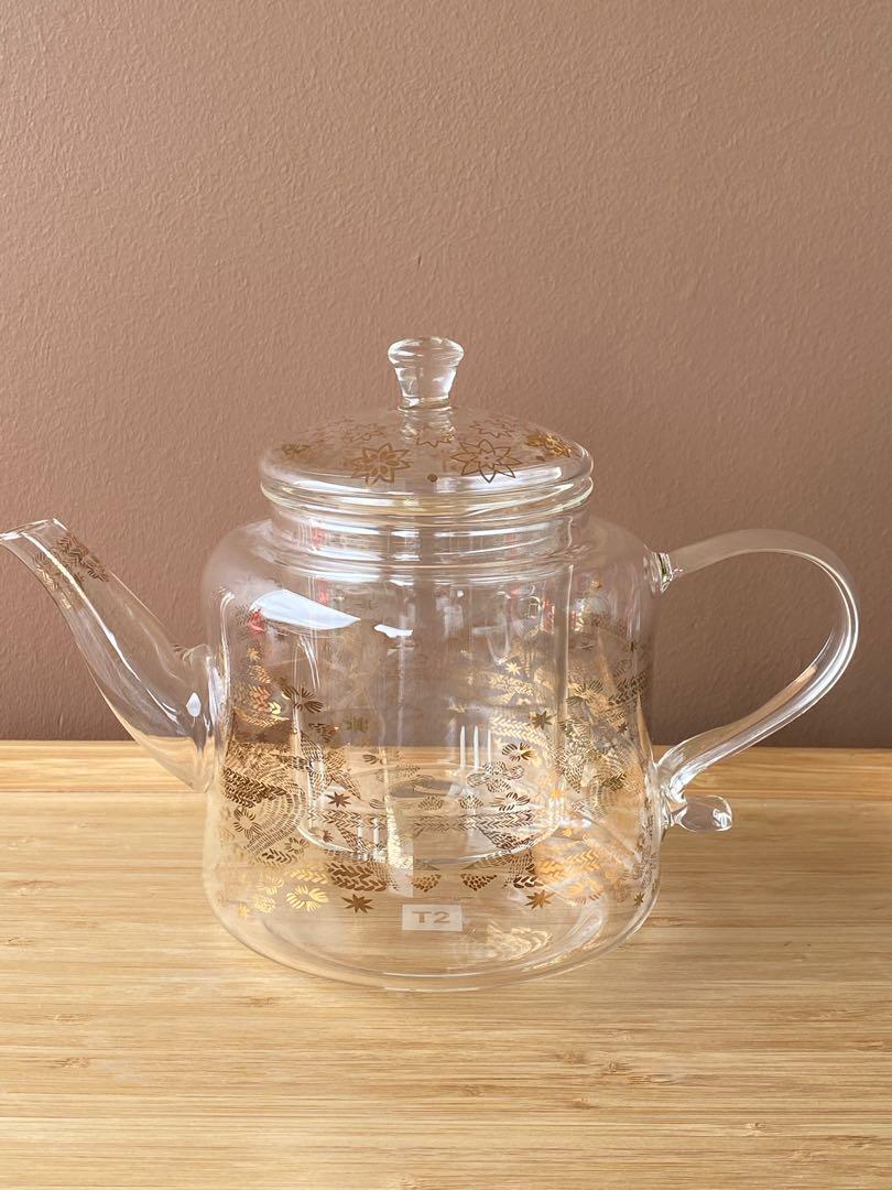 T2 Borosilicate Glass Teapot petal forest, Furniture & Home Living ...