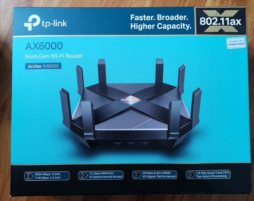 TP-Link Archer AX6000 WiFi6 Router, Computers & Tech, Parts ...