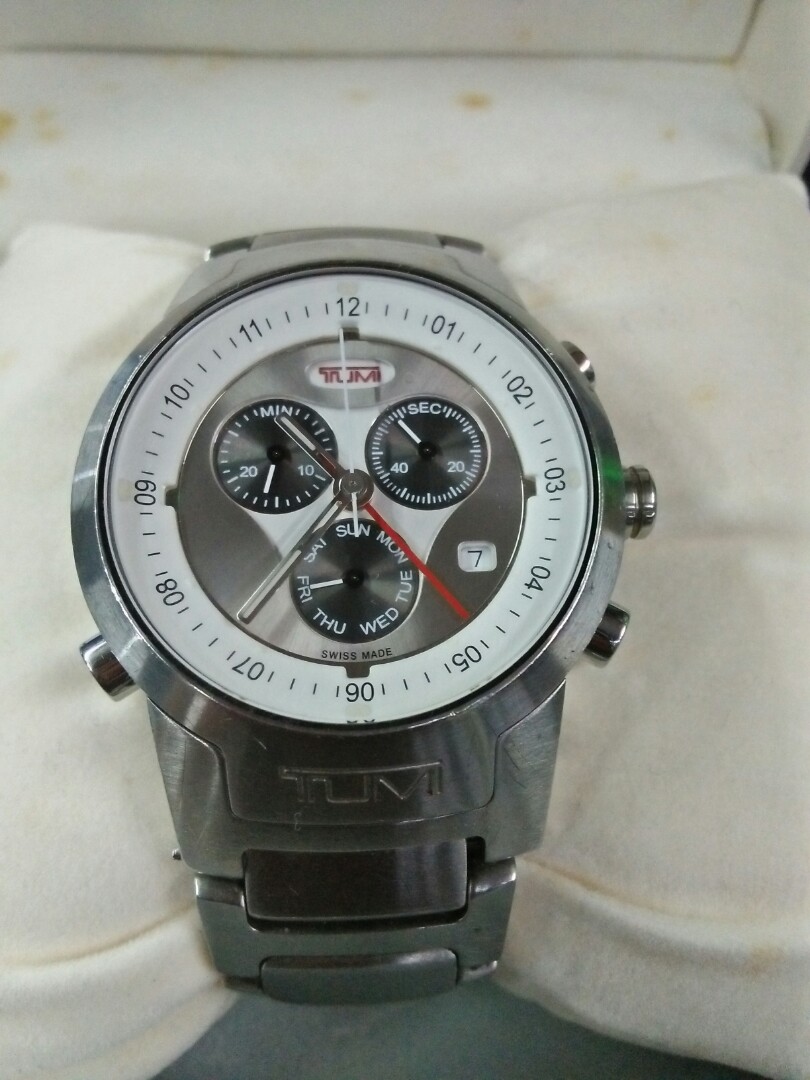 Tumi chronograph, Fesyen Pria, Jam Tangan di Carousell