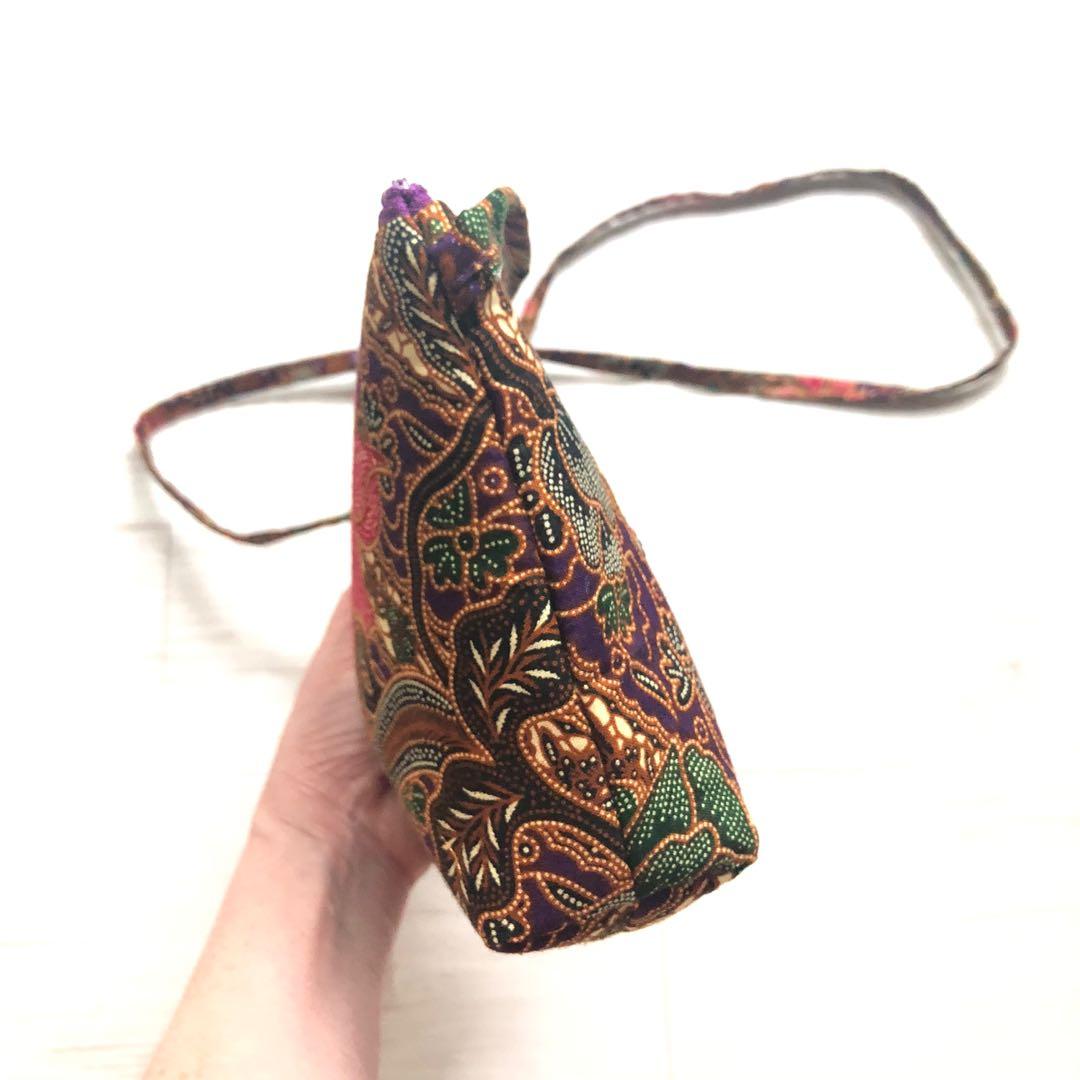 Batik Mini Sling Bag Handmade in Singapore, Women's Fashion, Bags ...