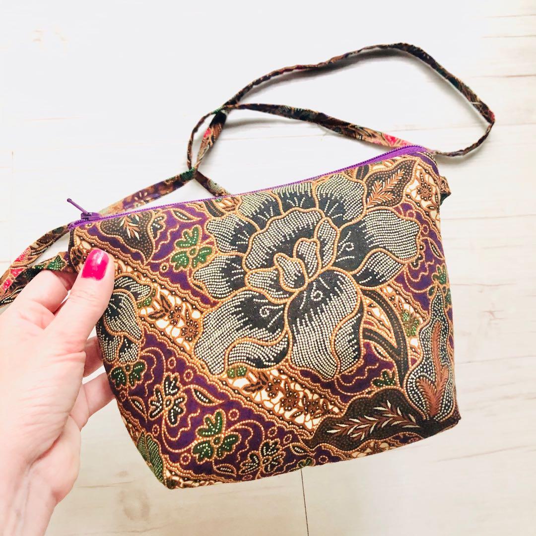 Batik Mini Sling Bag Handmade in Singapore, Women's Fashion, Bags ...