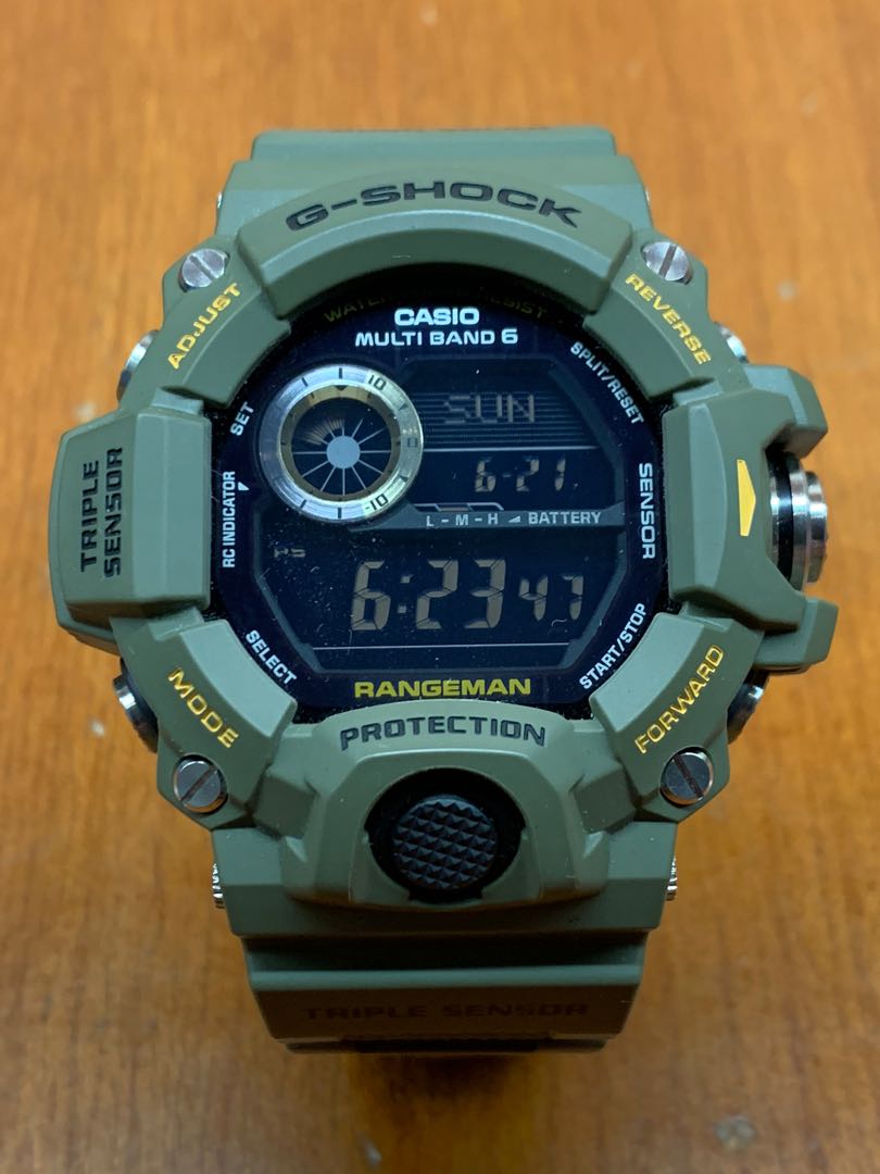 Casio G-Shock Rangeman Green Resin Sport, Men's Fashion, Watches ...