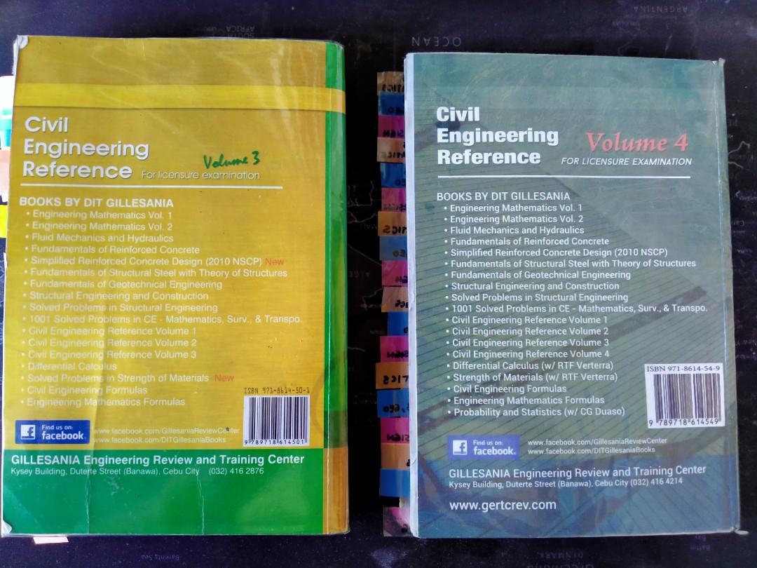 Civil Engineering Reference Vol 3 and 4 By DIT Gillesania (BUNDLE ...