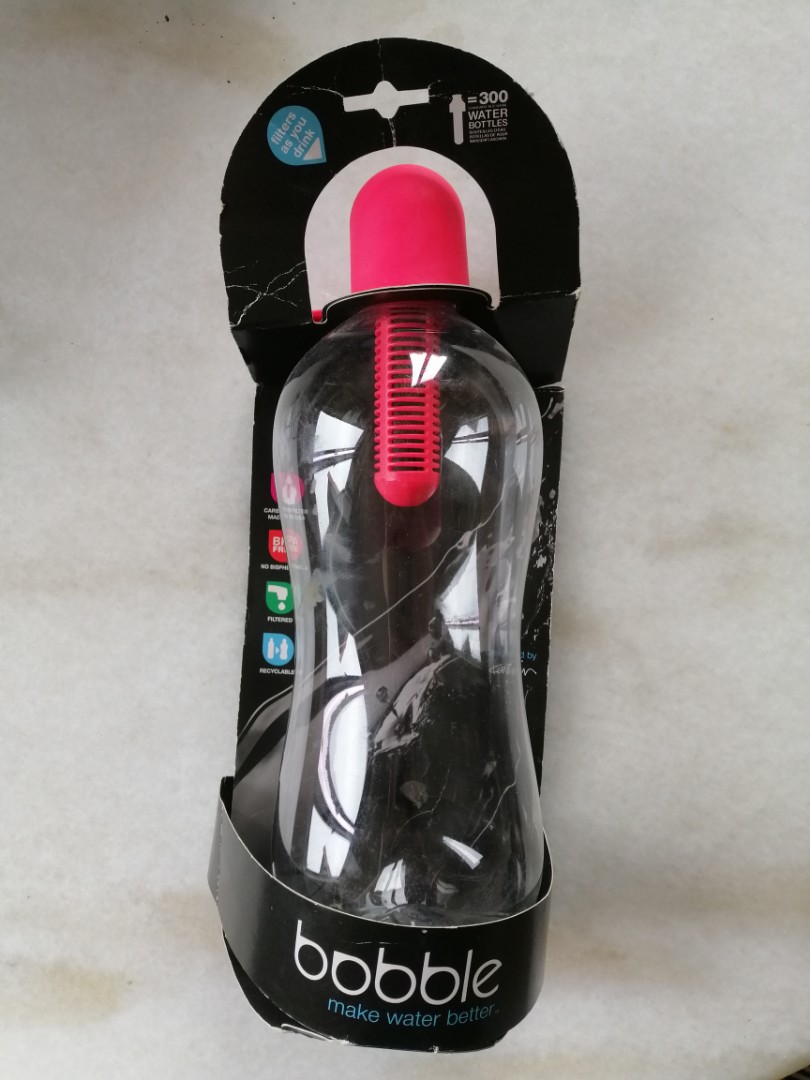 Bobble Classic Neon Pink Filtered Water Bottle, 18.5 oz, Furniture ...