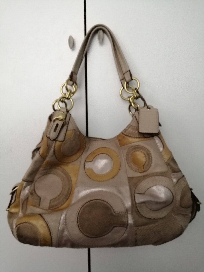 Coach Madison Maggie Inlaid Leather & Suede, Women's Fashion, Bags ...