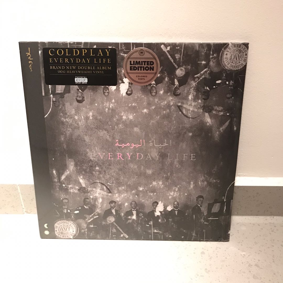 Coldplay Everyday Life Double Gold Vinyl LP, Hobbies & Toys, Music ...