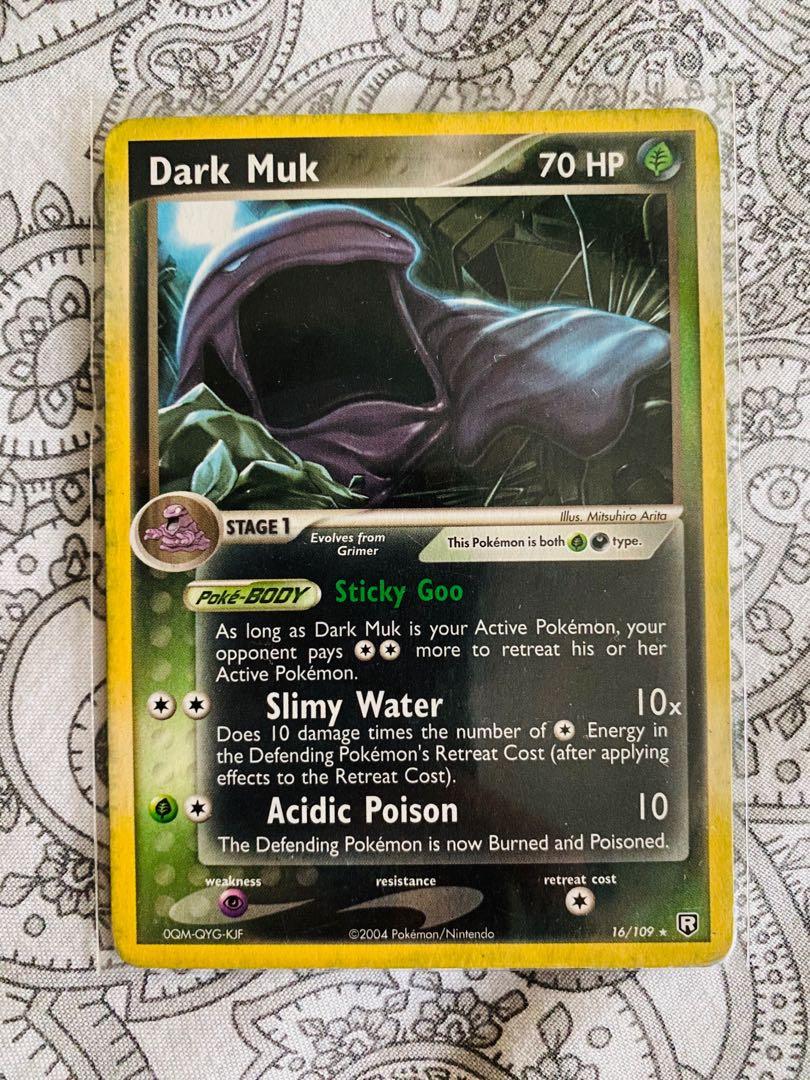 Dark Muk Rare Pokemon Card, Hobbies & Toys, Toys & Games on Carousell