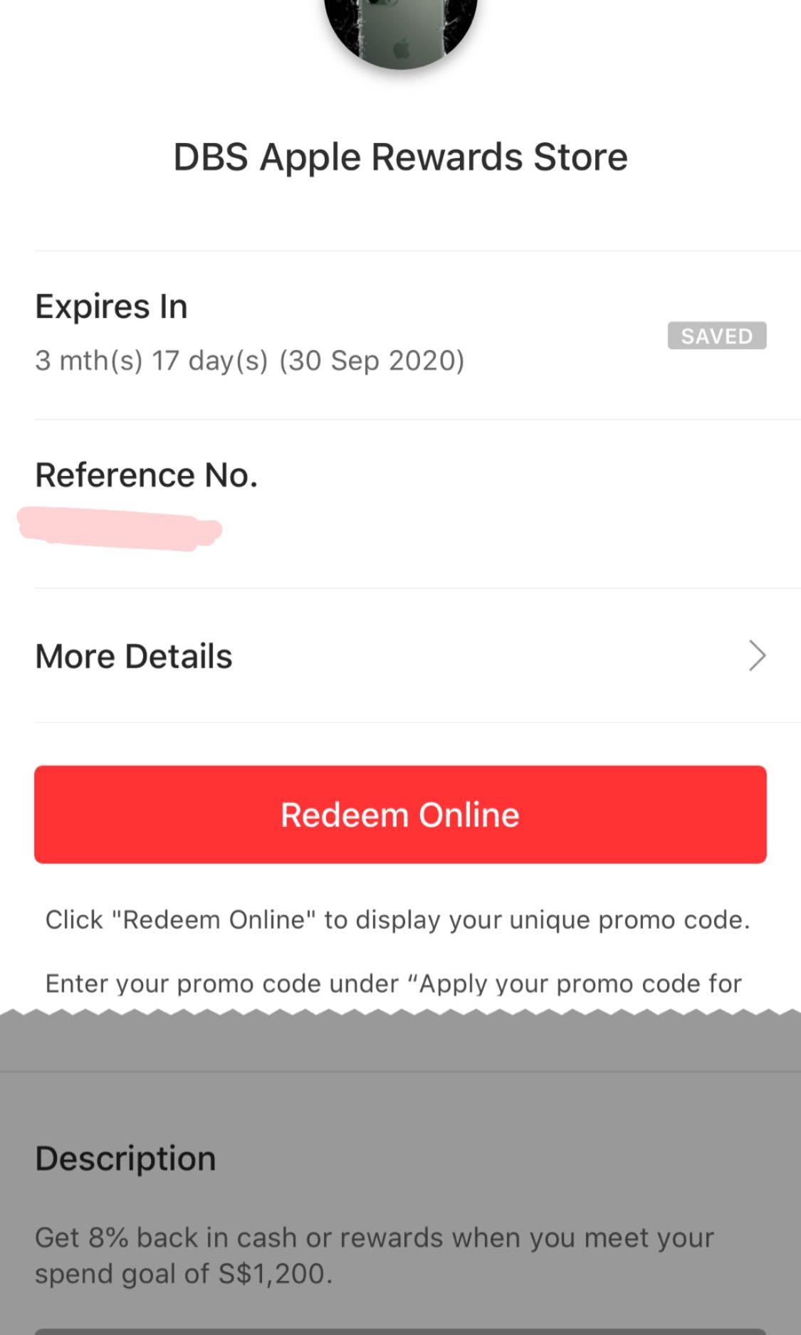 DBS Apple Store Voucher $96, Tickets & Vouchers, Vouchers on Carousell