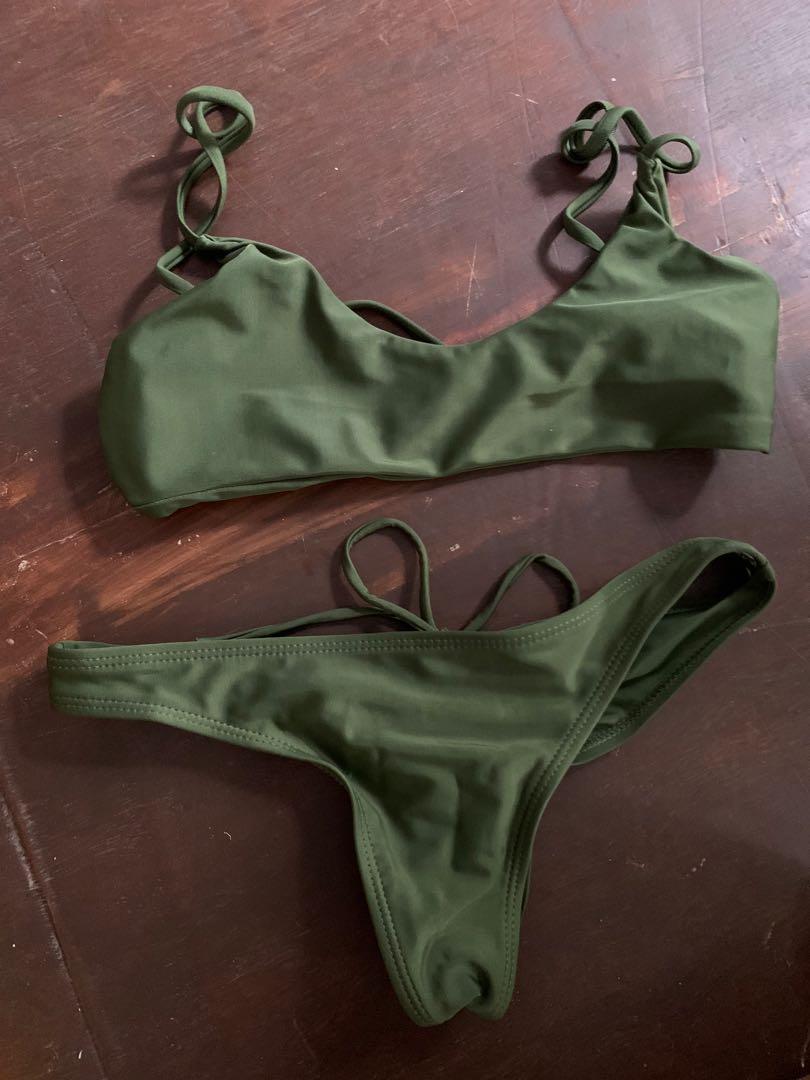 G Bikini Army Green Bikini Set Womens Fashion Swimwear Bikinis